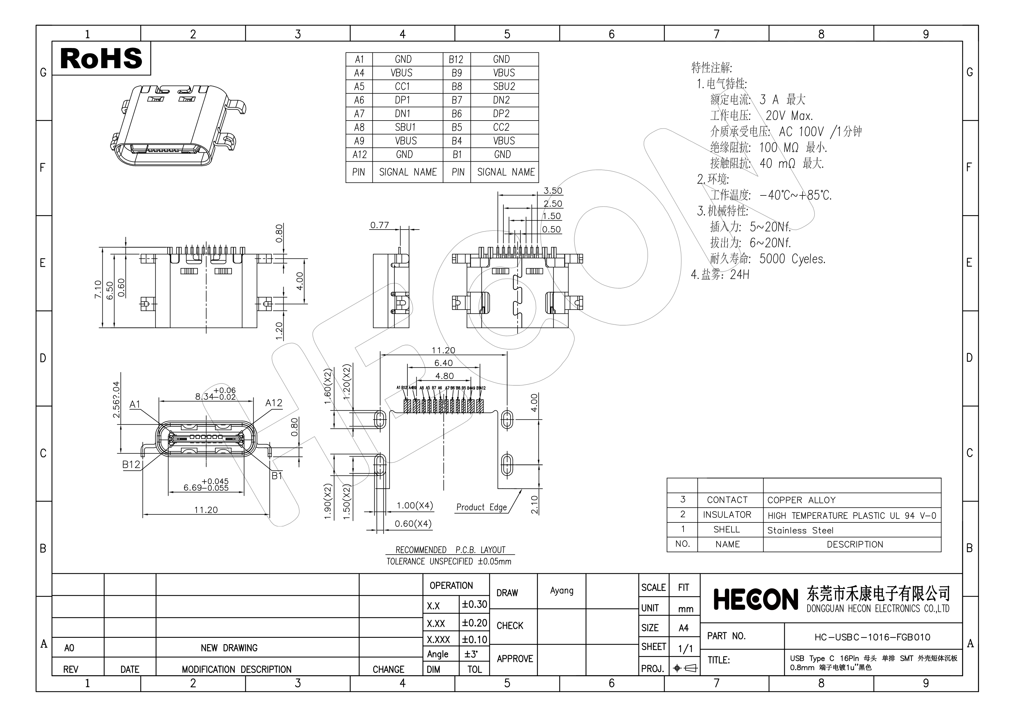 USB Type C-I/O Connector|DONGGUAN HECON|Professional connector manufacturer