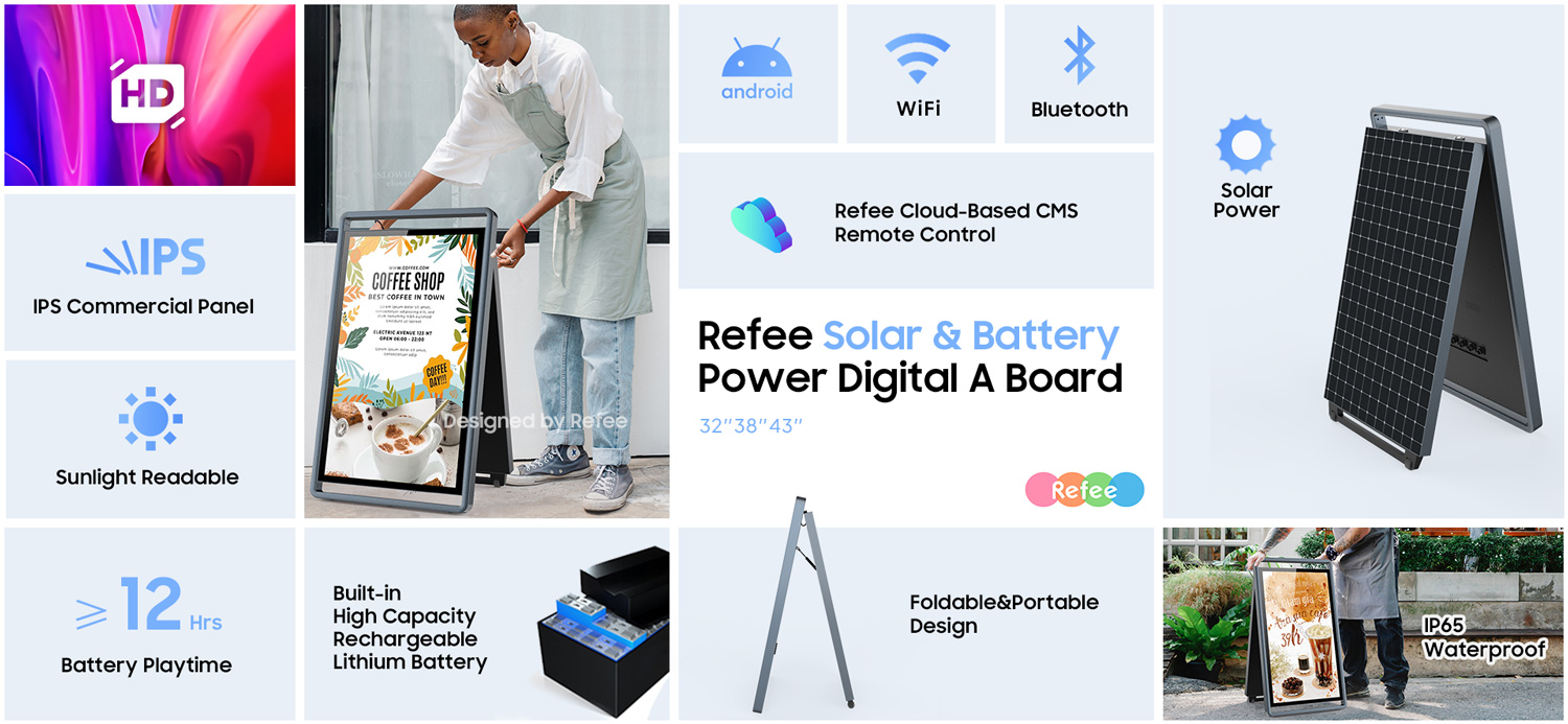 China solar powered digital a board supplier - Refee