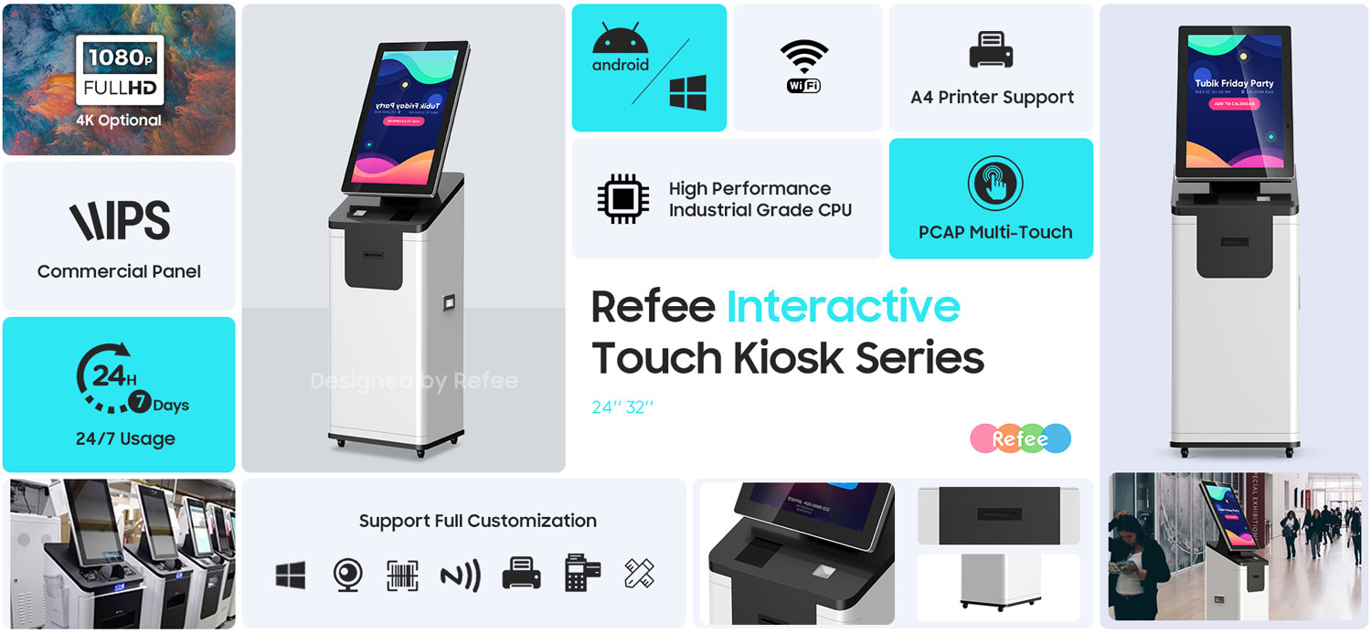 China self service touch kiosk supplier manufacturer-Refee