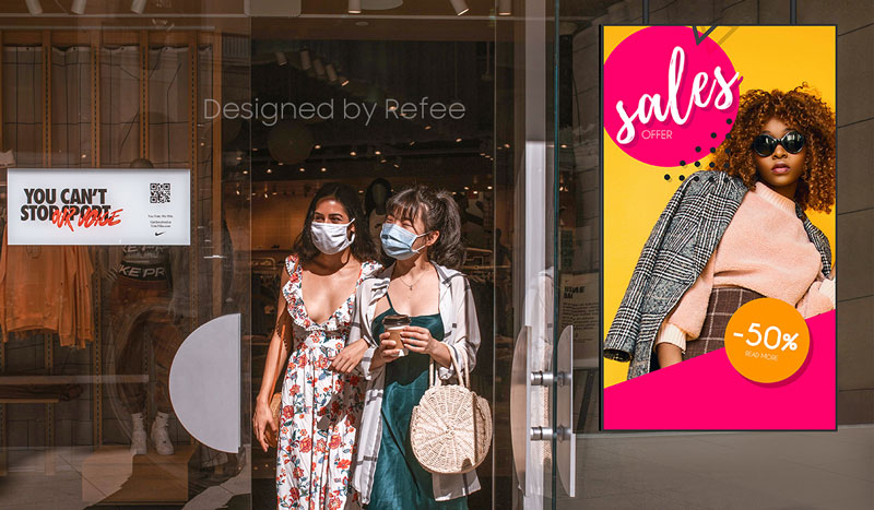 How high brightness advertising displays boost shopping centers - Refee