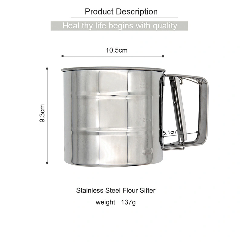 stainless steel flour round sifter