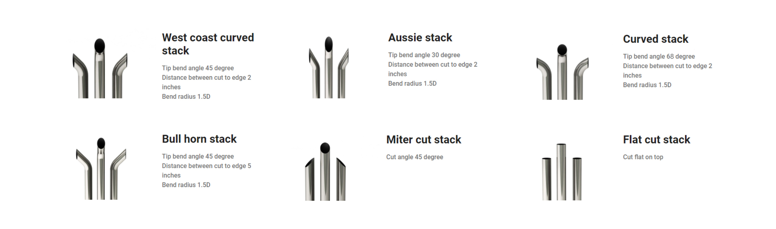 Exhaust Stacks - Exhaust Stacks , Chorme Stacks Kits , 5-8 inch Truck ...