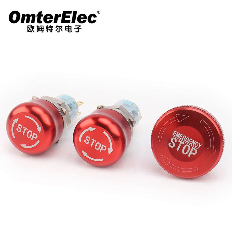 16MM metal emergency stop button