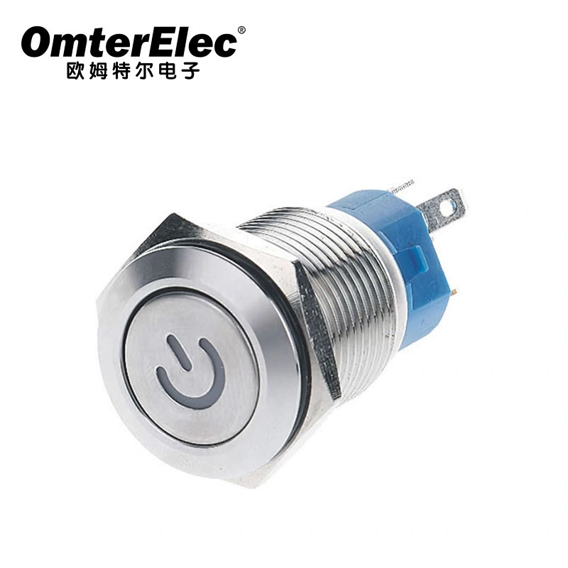 16F power light normally closed normally open push button micro switch led