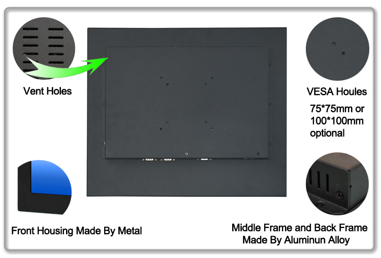 19 inch windows linux resistive all in one touch screen pc