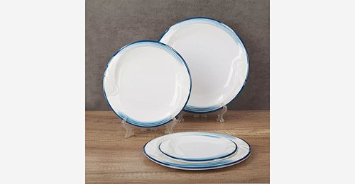 SEBEST Unbreakable White Round Melamine Restaurant Plate