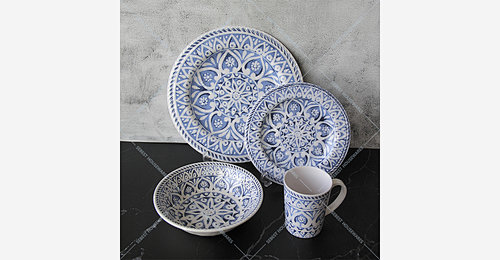 blue and white melamine plates , SEBEST