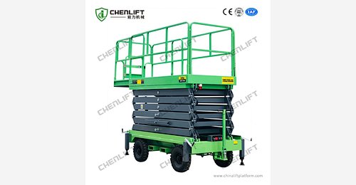 11m manual pushing mobile scissor lift from China Manufacturer - CHEN LIFT