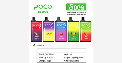 POCO BE5000 5000 PUFF Rechargeable Disposable Vape | 650mAh Battery