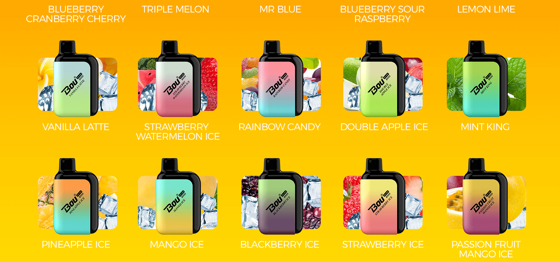 Bou pro Mini b600 600 puff disposable vape