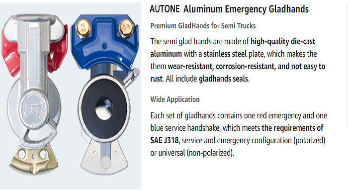 semi truck glad hands , 3 in 1 air power line gladhands , 3 in 1 air ...