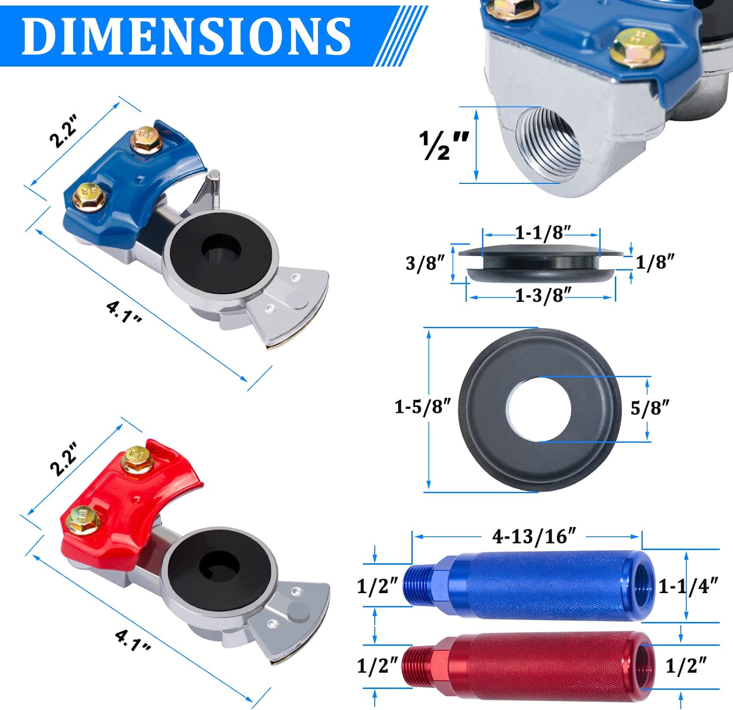 semi truck glad hands , 3 in 1 air power line gladhands , 3 in 1 air ...