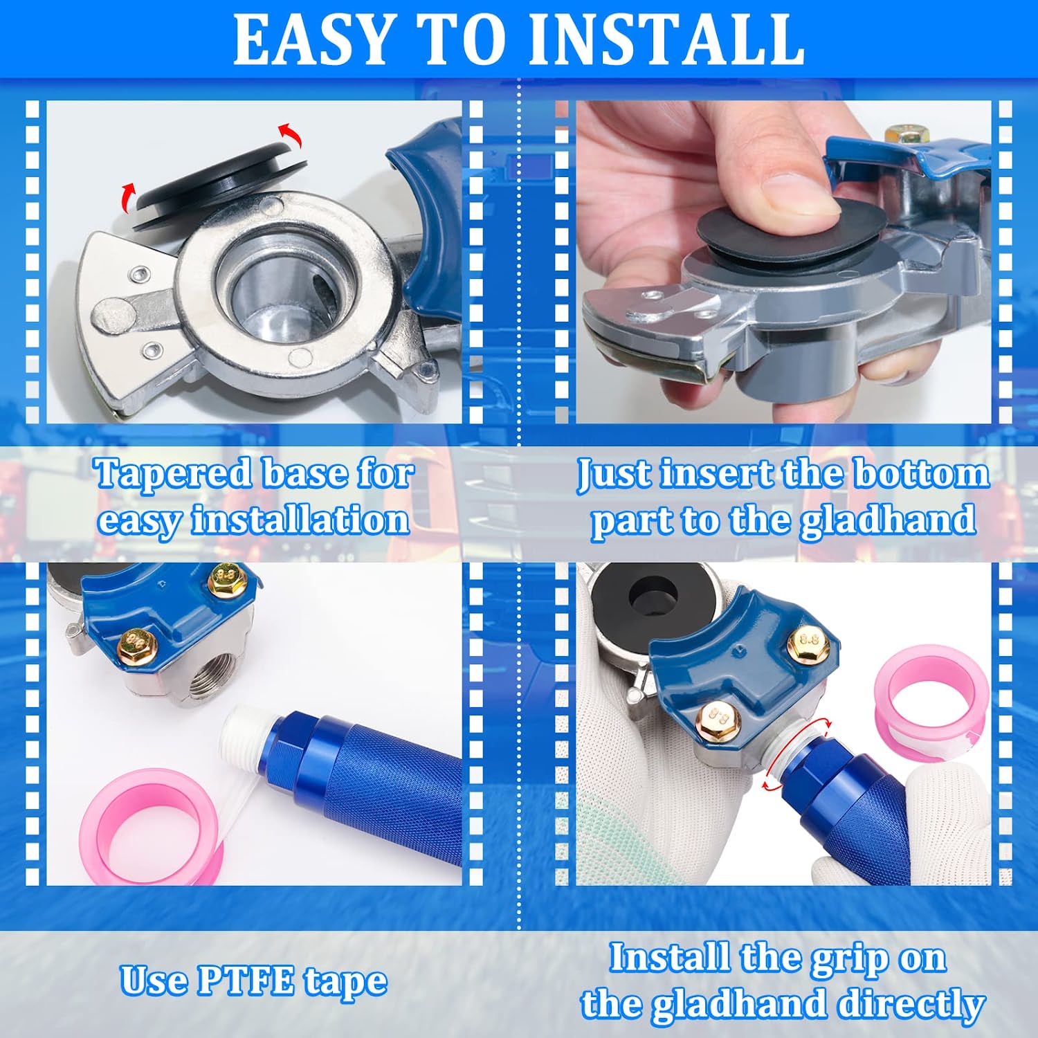 semi truck glad hands , 3 in 1 air power line gladhands , 3 in 1 air ...