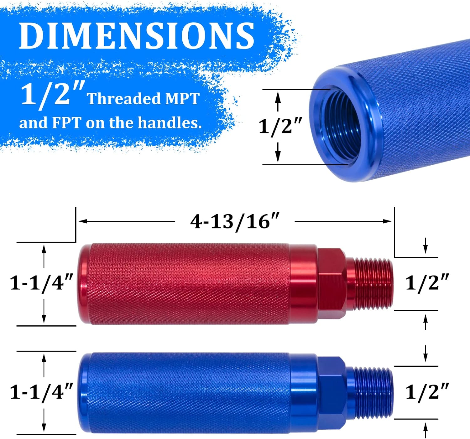 Aluminum Gladhand Grips , Gladhand Handles , Glad Hand Extension Handles