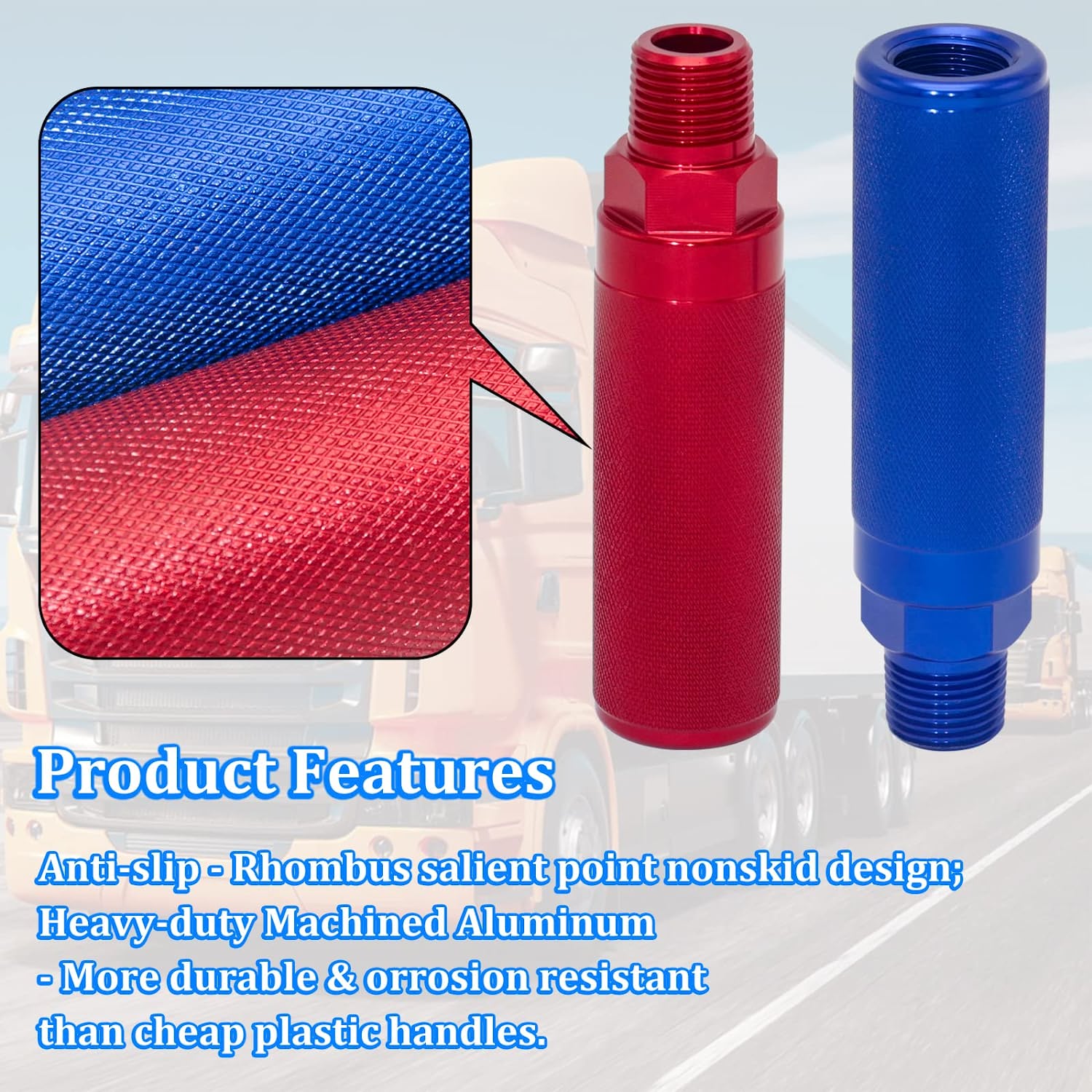 Aluminum Gladhand Grips , Gladhand Handles , Glad Hand Extension Handles