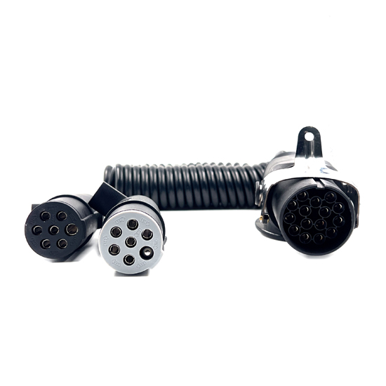 24V 15 Pin to Two 7Pin Trailer Spiral Wire Assembly-Autone
