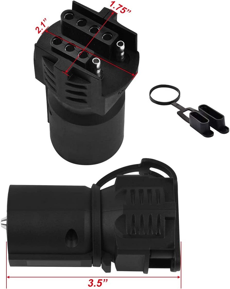 TP04G 7 Pin Round to 4 Pin and 5 Pin Trailer Adapter , 7 round to 5 ...