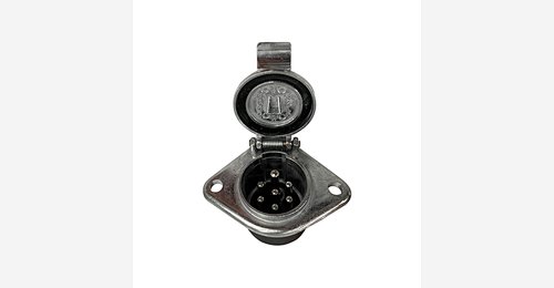 7pin 24v Aluminum Trailer Socket with Rubber , truck trailer parts ...