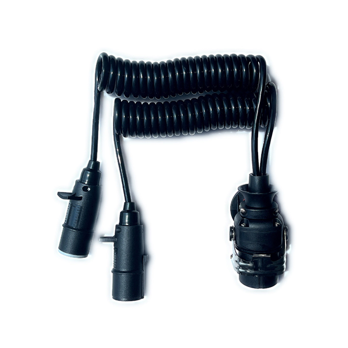24V 15 Pin to Two 7 Pin Trailer Spiral Wire Assembly-Autone