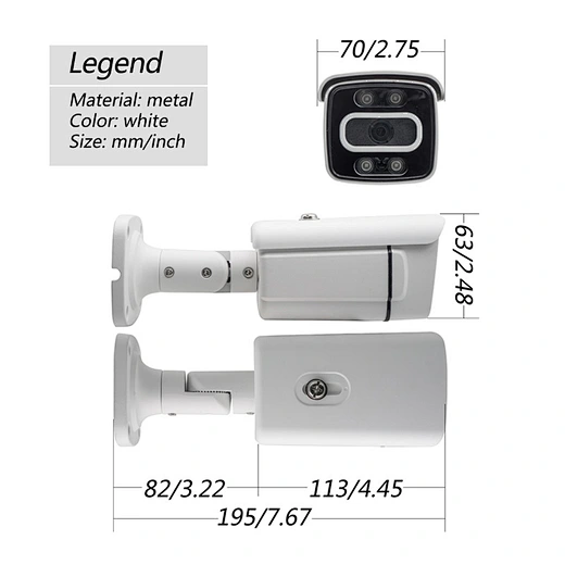 24h Full Color IP POE Smart Dual Light Camera Besview