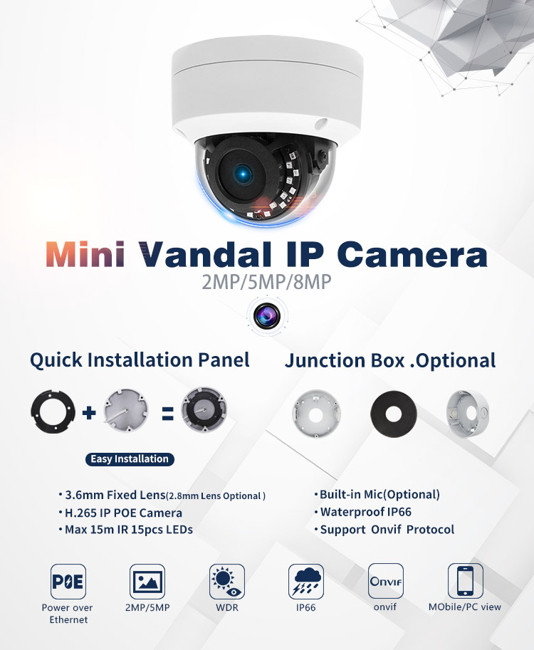 5MP Fixed Lens Outdoor Vandal Dome Camera besview