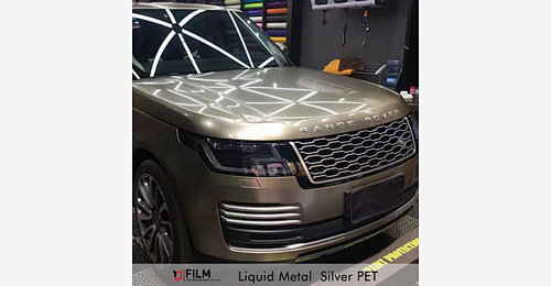 Innovative Liquid Metal Champagne PET Car Wrap Film | YAJIU