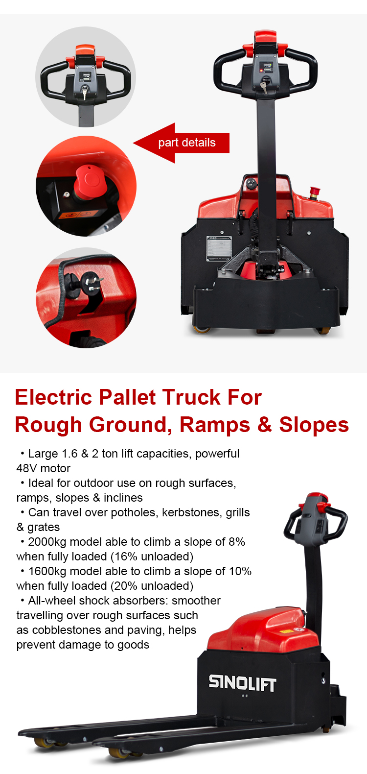 Rough Terrain Power Pallet Jack - SINOLIFT