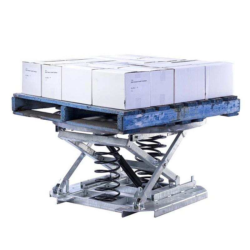 loader lift spring lift table pallet truck turntable