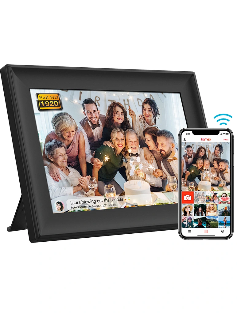 FRAMEO 10.5 Inch Smart WiFi Digital Photo Frame 1920x1280 FHD IPS LCD ...