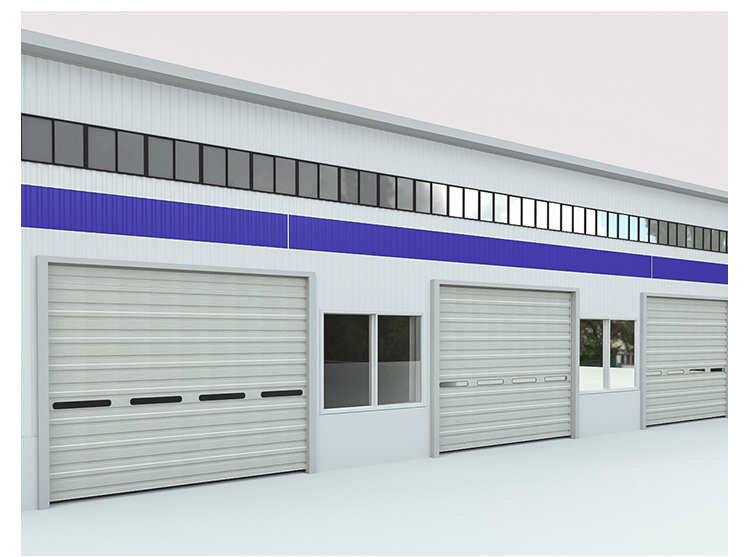 single sheet panel aluminum industrial door supplier-Xufeng