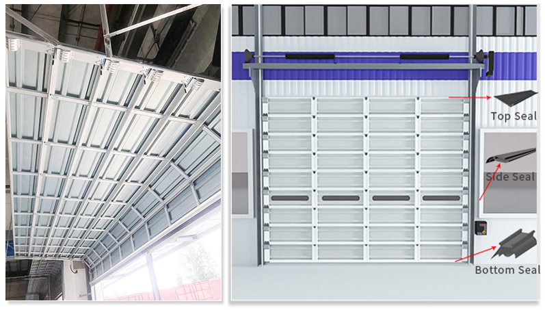 single sheet panel aluminum industrial door supplier-Xufeng