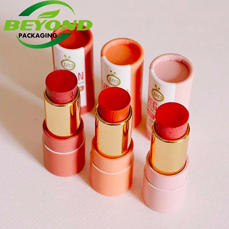 Wholesale recyclable paper twist up tube lipstick tube