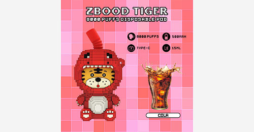 zbood tiger pod 8000 puff disposable vape -cola from China Manufacturer ...