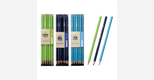 OEM natural wooden 12PCS box packing artists drawing colored pencils ...