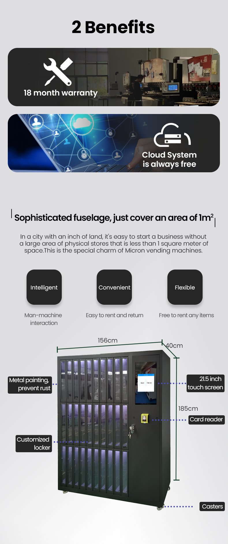 Locker Vending Machine for Padel Rackets Tennis Balls Rental