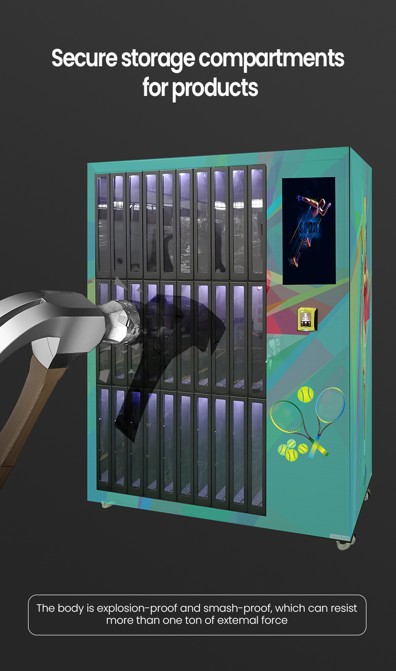 Locker Vending Machine for Padel Rackets Tennis Balls Rental