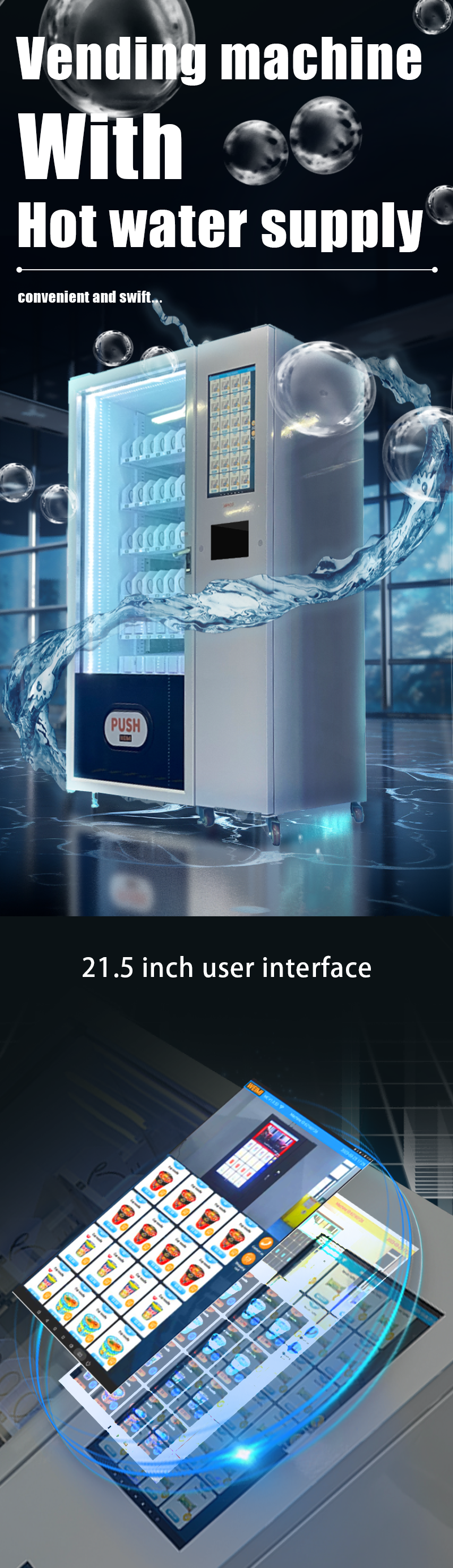 Cup Noodle Vending Machine with Built-in Hot Water