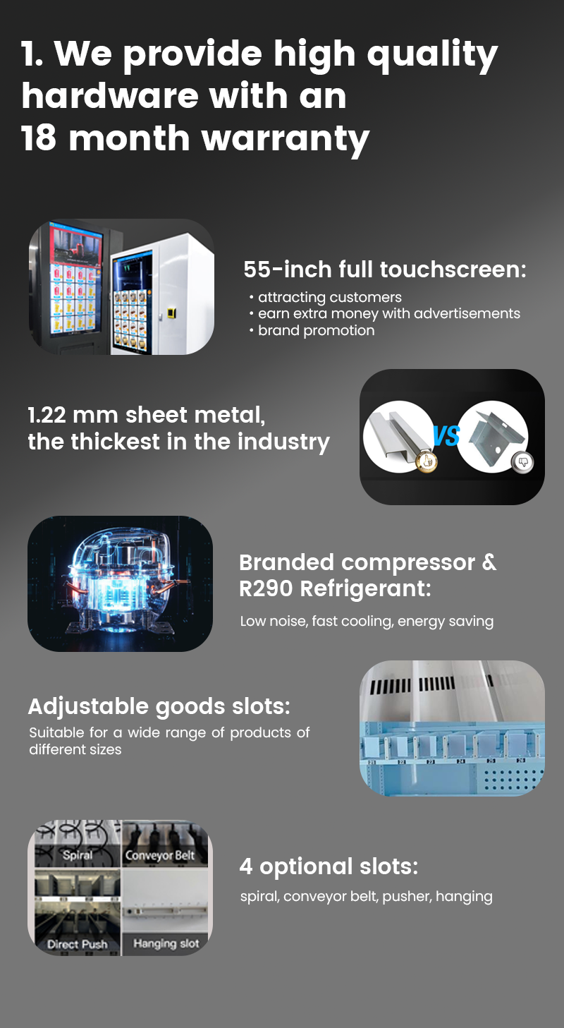 Outdoor Fully Touchscreen Smart Vending Machine