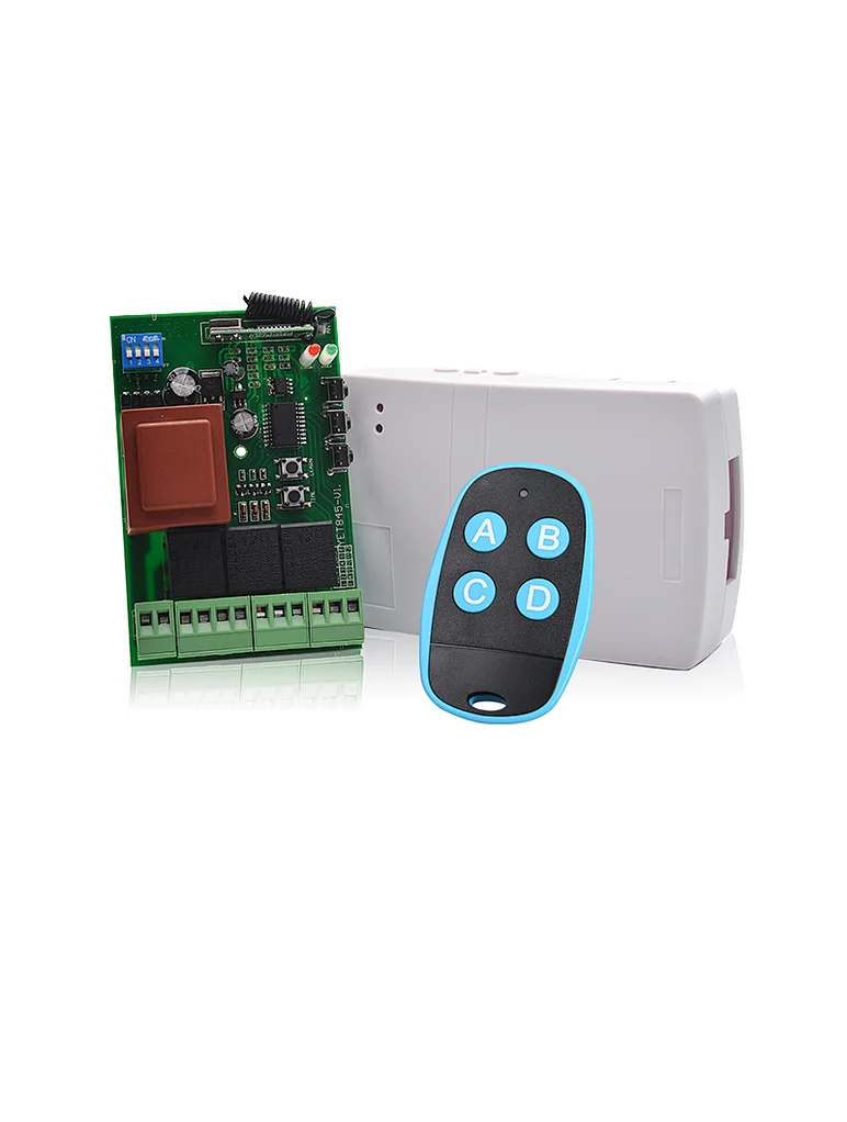 Open code wireless transmitter and receiver Rolling shutter 110V - 220V multi functions tubular ...