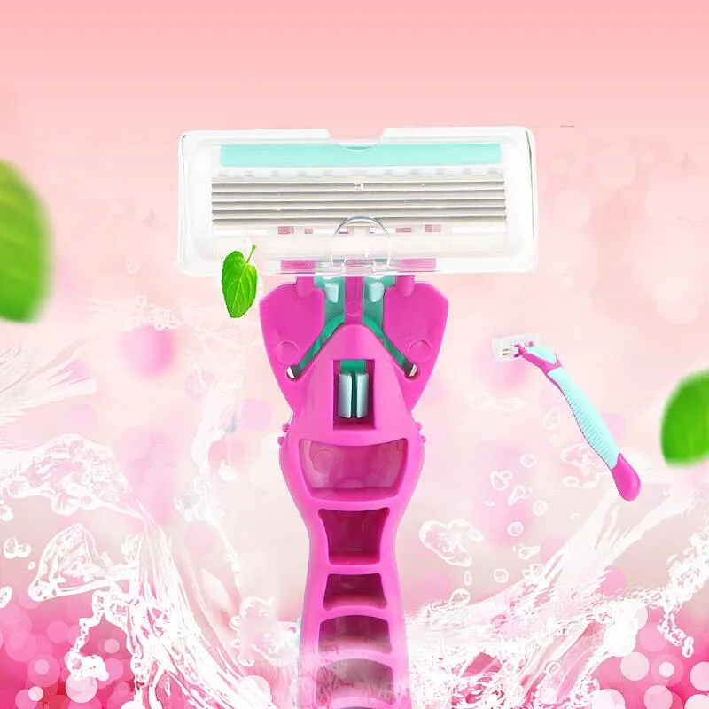 6 blade disposable razor for woman