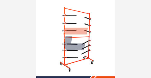 Single Sided Mobile Bumper Storage Rack - PHX