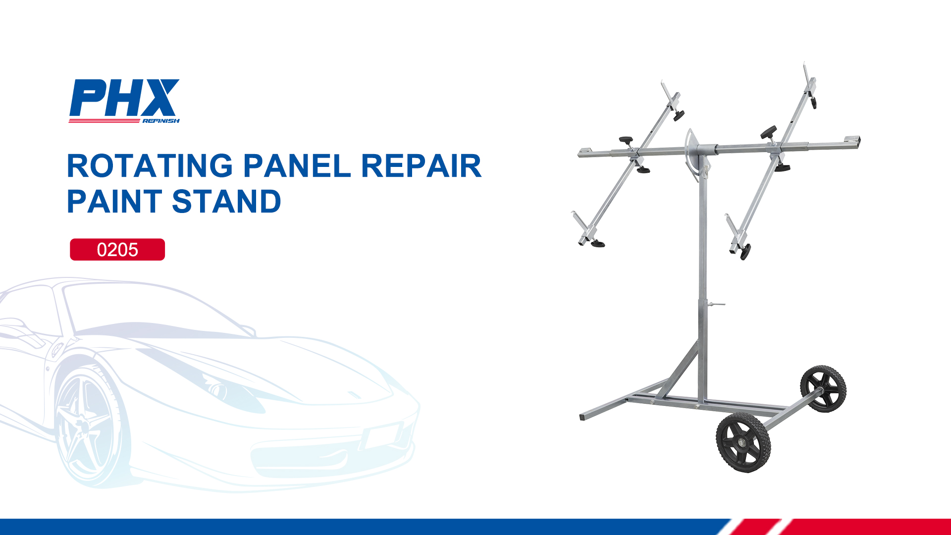 rotating panel repair paint stand