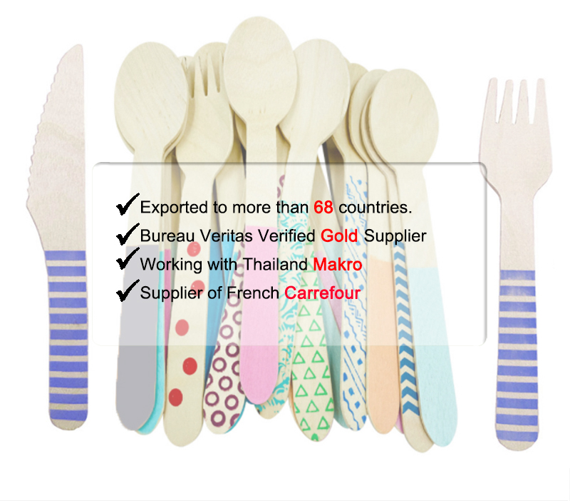 biodegradable cutlery made from natural birch