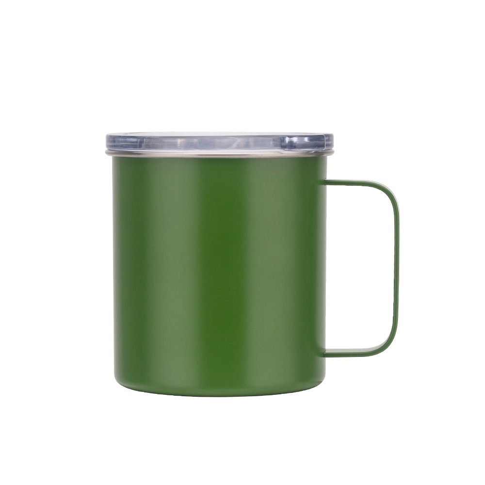 green mug with handle , mug with lid , non slip bottom mug