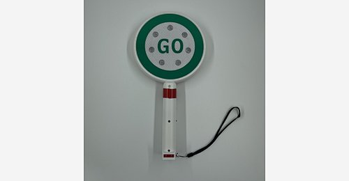 Handheld stop sign traffic safety warning light Stop sign flash
