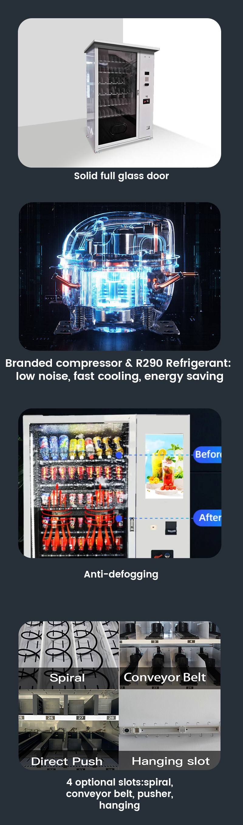 Outdoor Vending Machine with Waterproof & Anti Rust Shelter