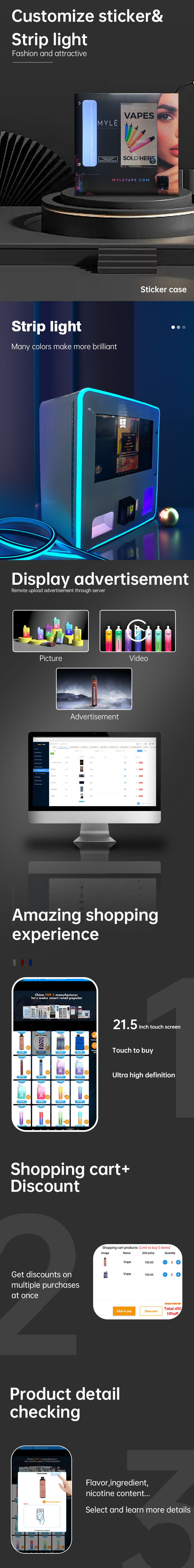 CBD Vending Machine with Age Scanner for Hemp Cannabis
