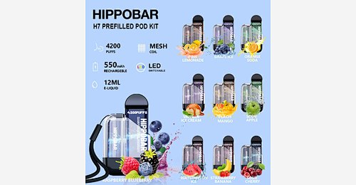 Replaceable Rechargeable Vape with LED Light Prefilled Pod