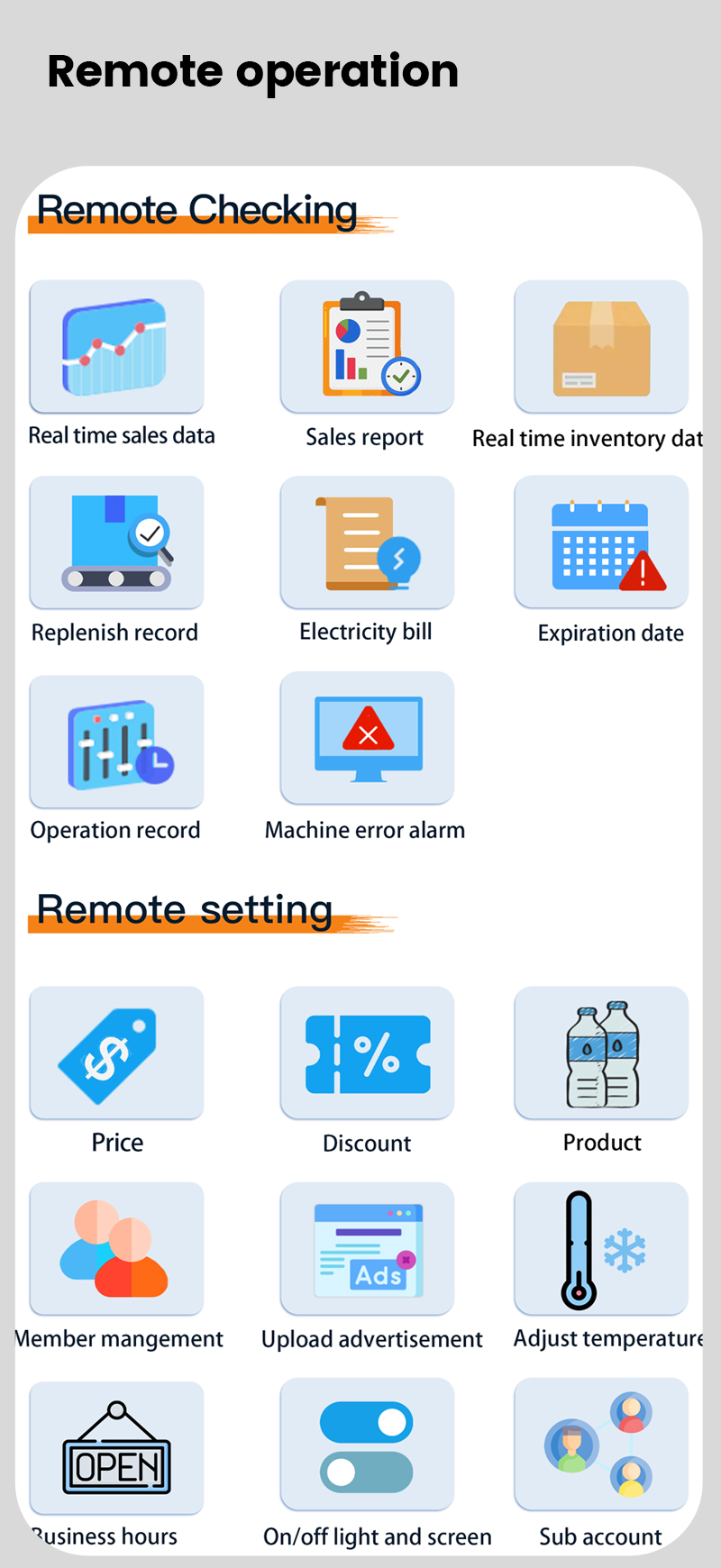 Office Smart Fridge Vending Machine for Food Snacks Drinks
