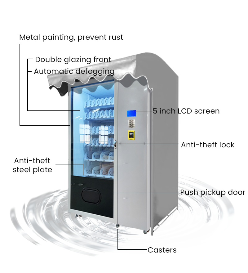 High-Security Outdoor Snack Drink Vending Machine